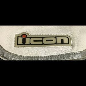ICON | Jackets & Coats | Mens Leather Icon White Motorcycle Jacket ...